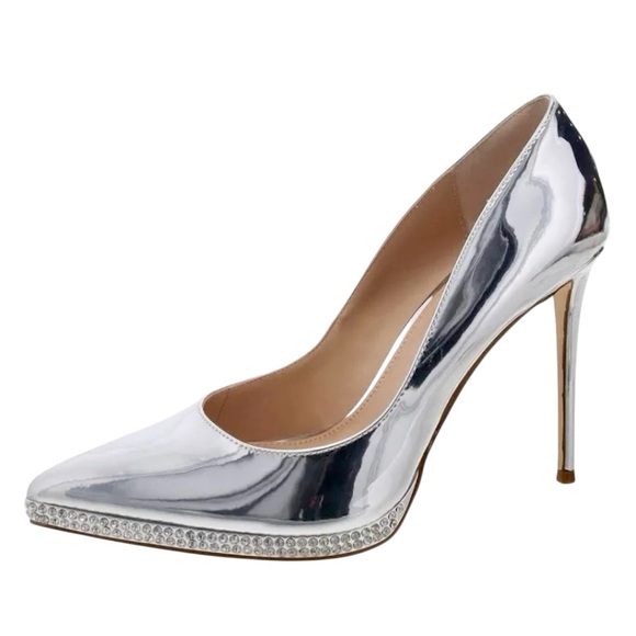 Steve Madden | Shoes | Silver Shiny Party Heels Steve Madden | Poshmark